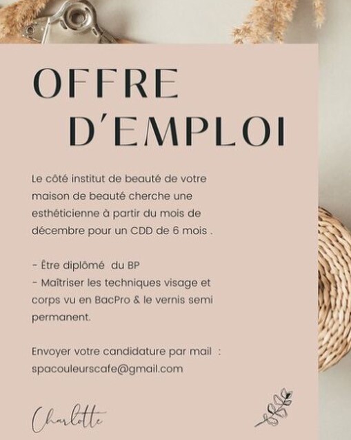 Offre d'emploi - Spa couleurs